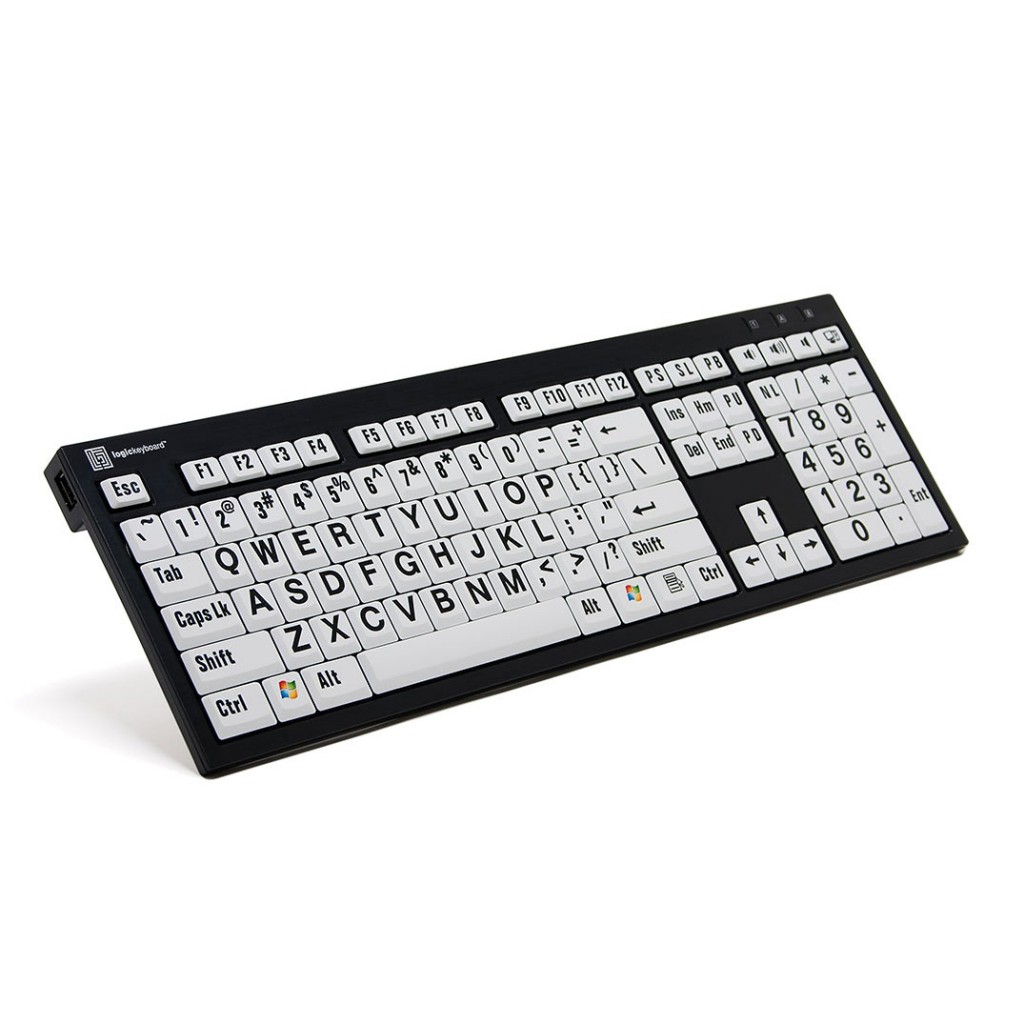 LogicKeyboard XL PC – Black on White
